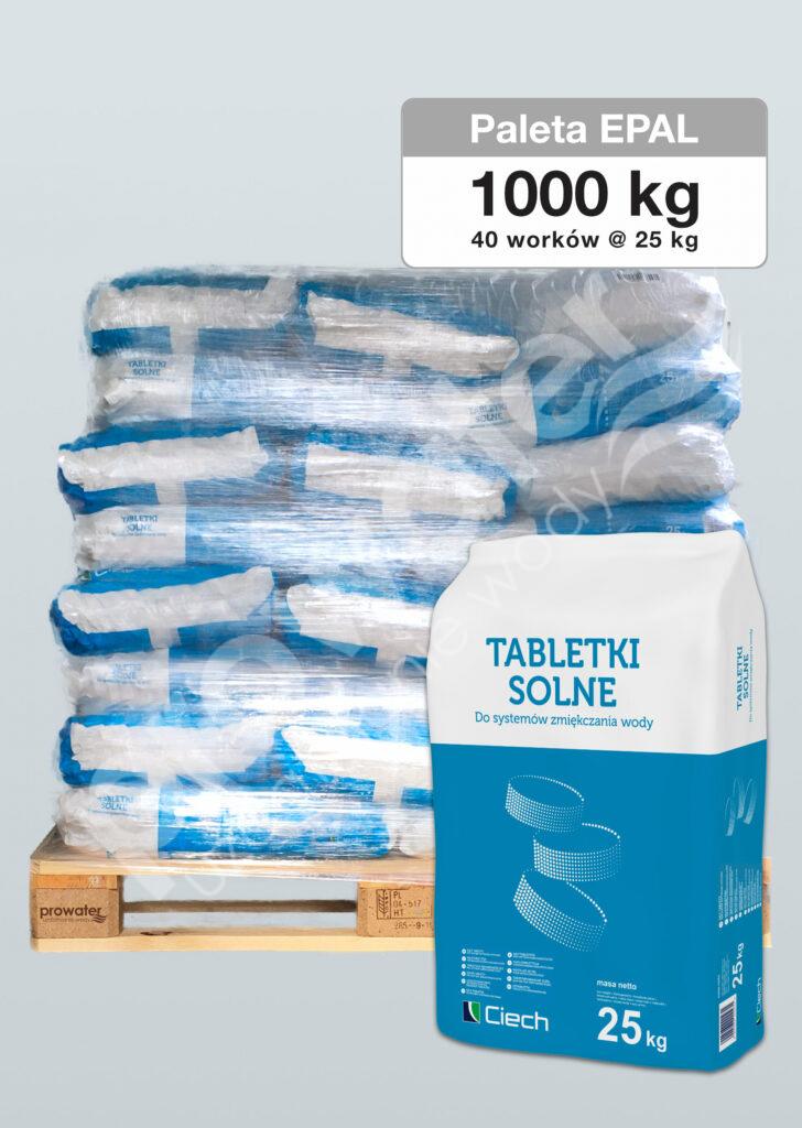 Sól tabletkowana do zmiękczaczy wody Ciech 1000 kg (40 worków @ 25 kg ...
